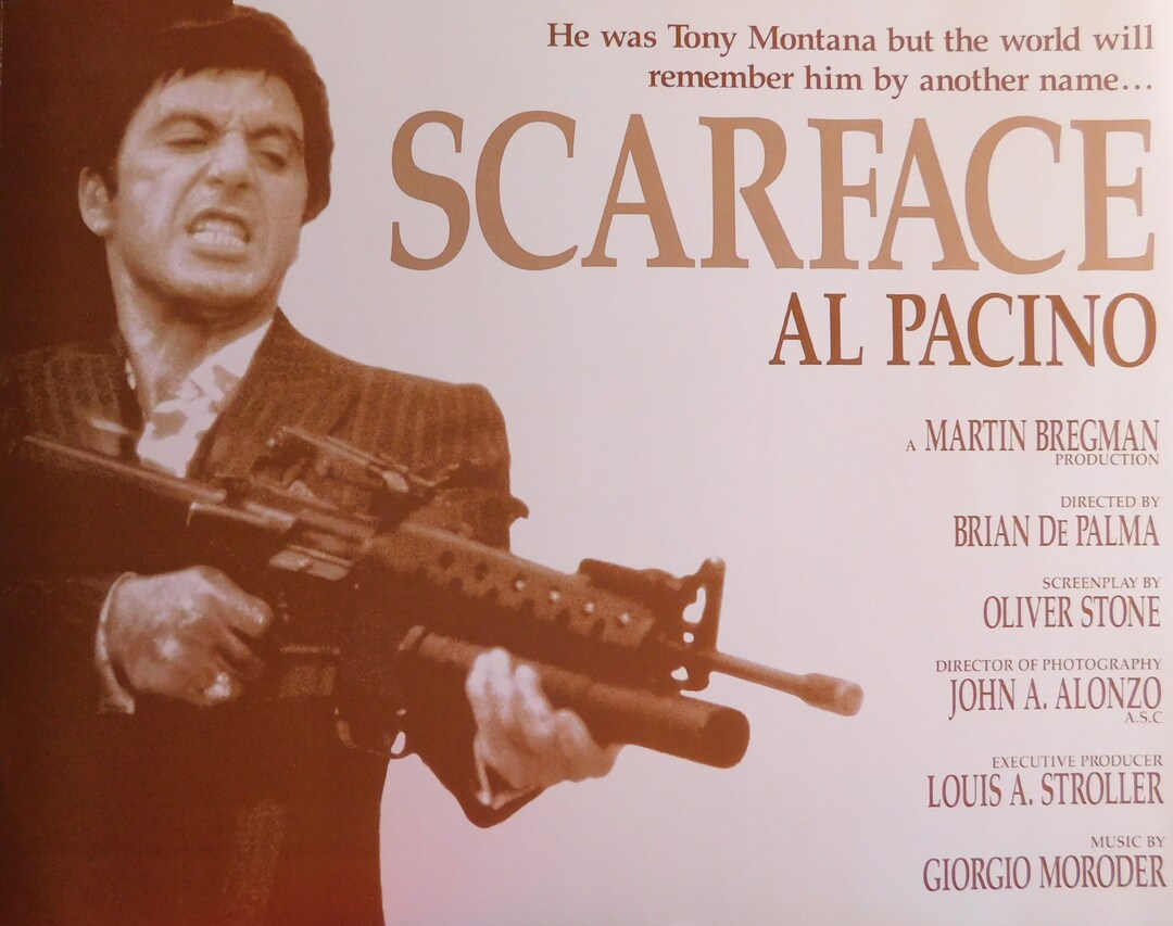 Scarface Starring Al Pacino Sepia Print 11x14 Inches - Etsy
