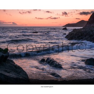 Woolacombe Beach Sunset, Devon Fine Art Print Sunset View Golden Hour ...
