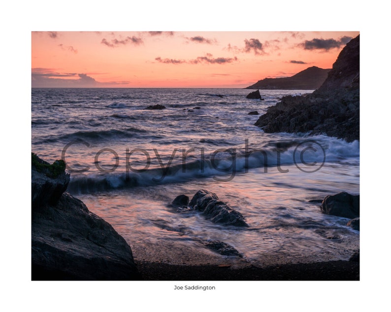 Woolacombe Beach Sunset, Devon Fine Art Print Sunset View Golden Hour ...