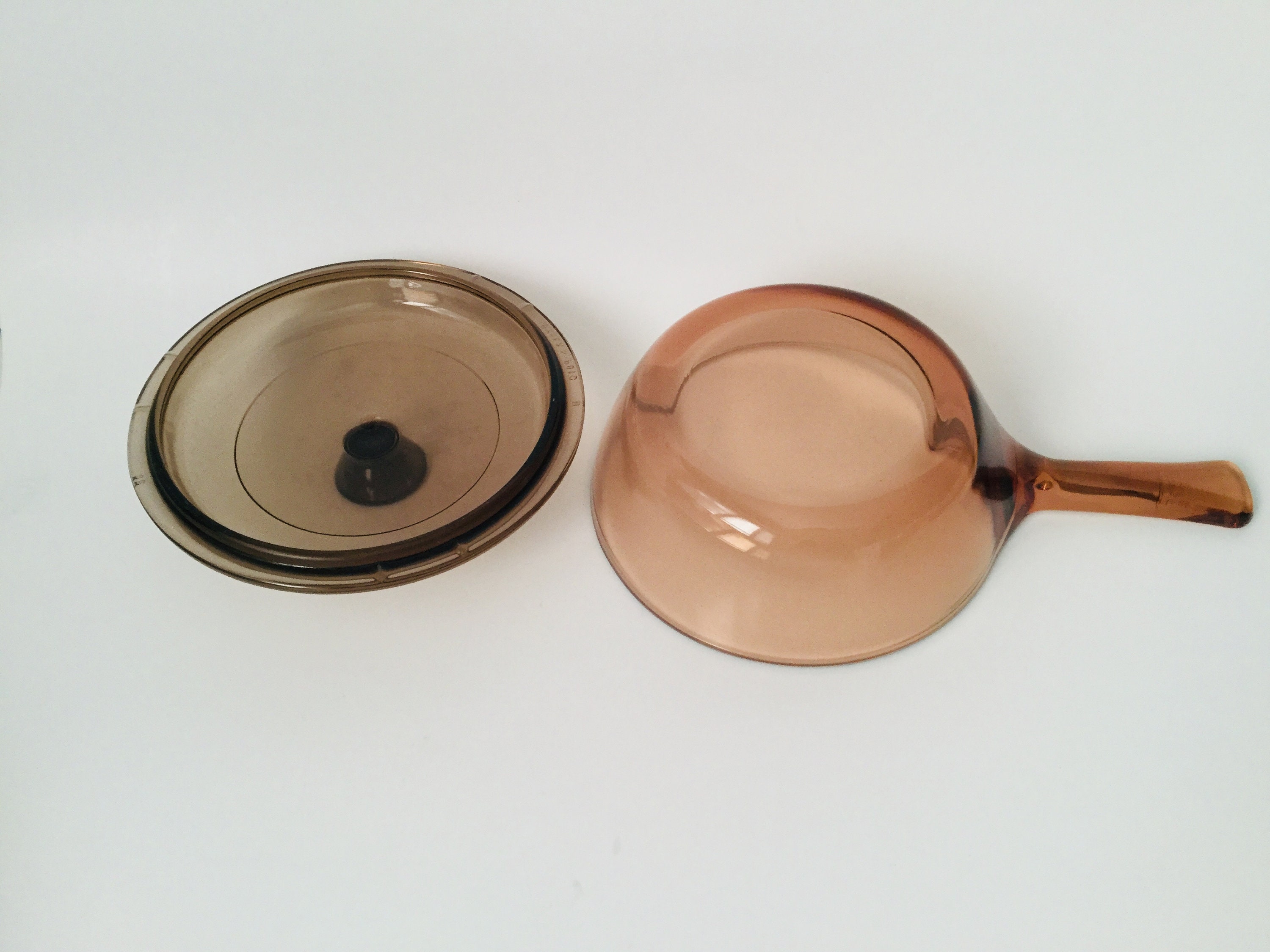 Vision Corning Amber .5L Sauce Pan With Glass Pyrex Lid - Etsy