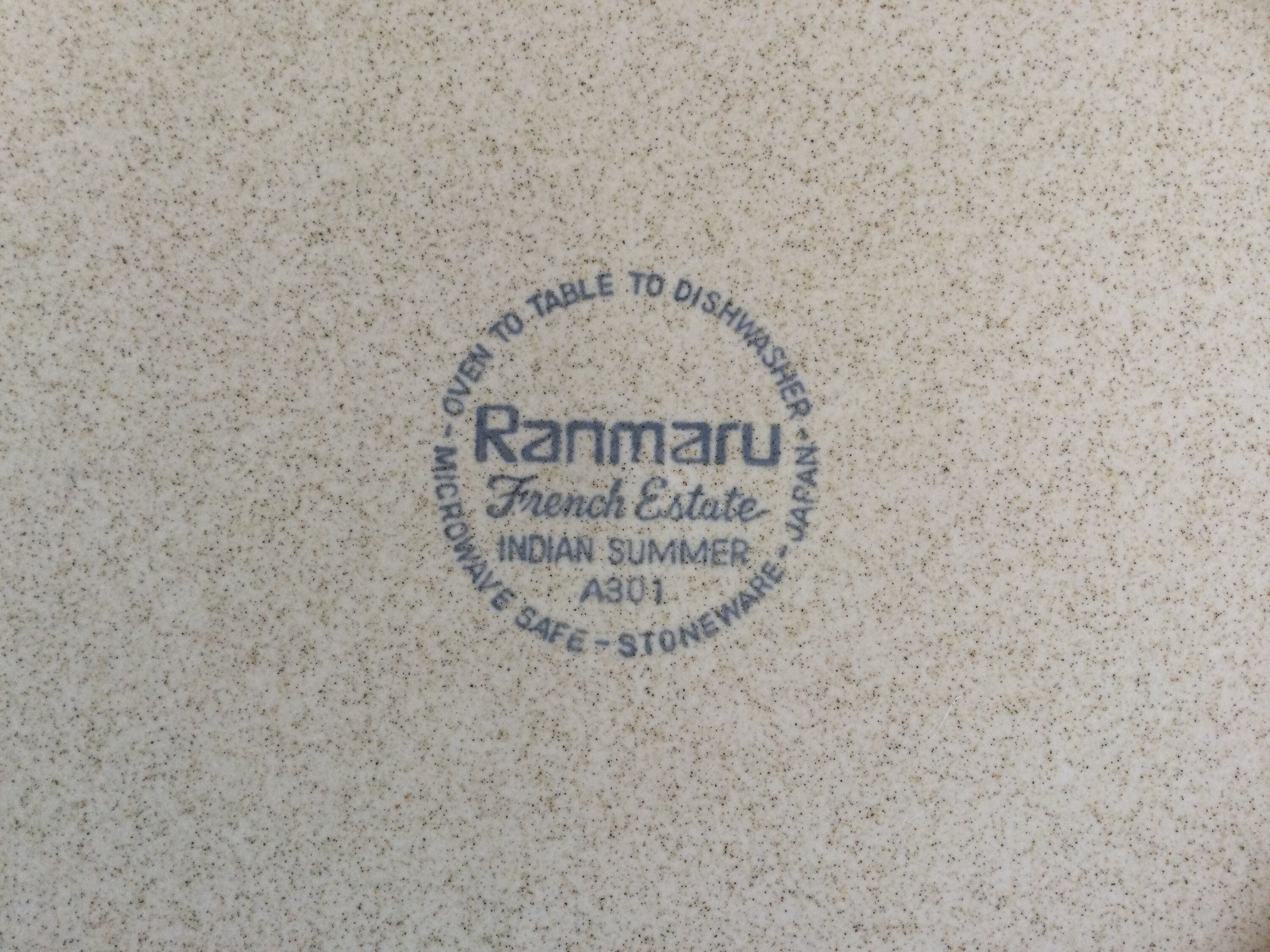 Ranmaru French Estate Indian Summer A301 Stoneware Handcrafted 7 Dinner ...