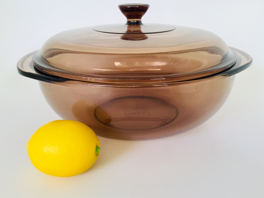 Pyrex Amber Fireside 024 Round Casserole 2L Bakeware With Lid - Etsy