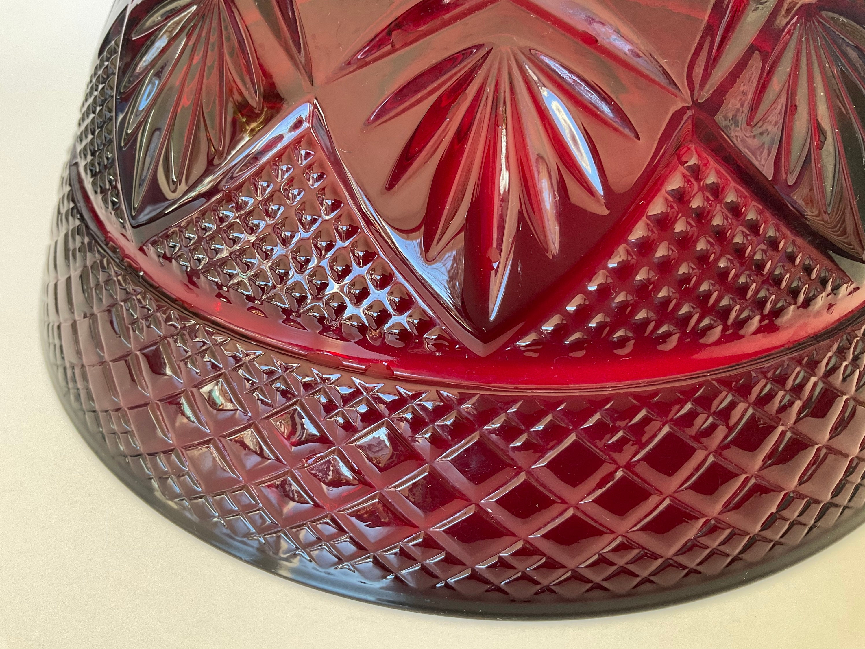 Antique Ruby by Cristal D’arques-durand 10” Salad Bowl - Etsy