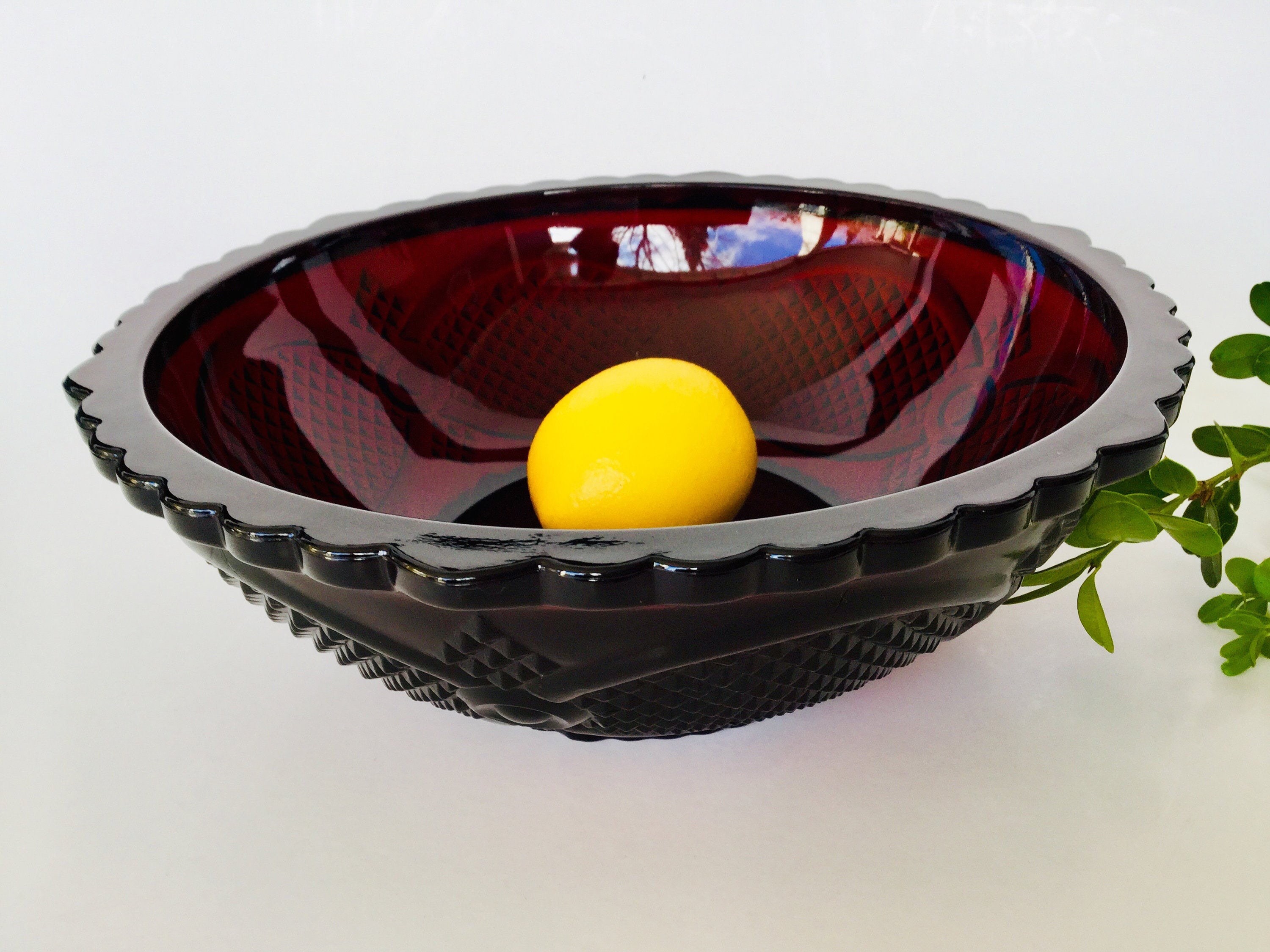 Avon 1876 Cape Cod Ruby Red Dinnerware: Vintage Wheaton Glass, Sold by ...