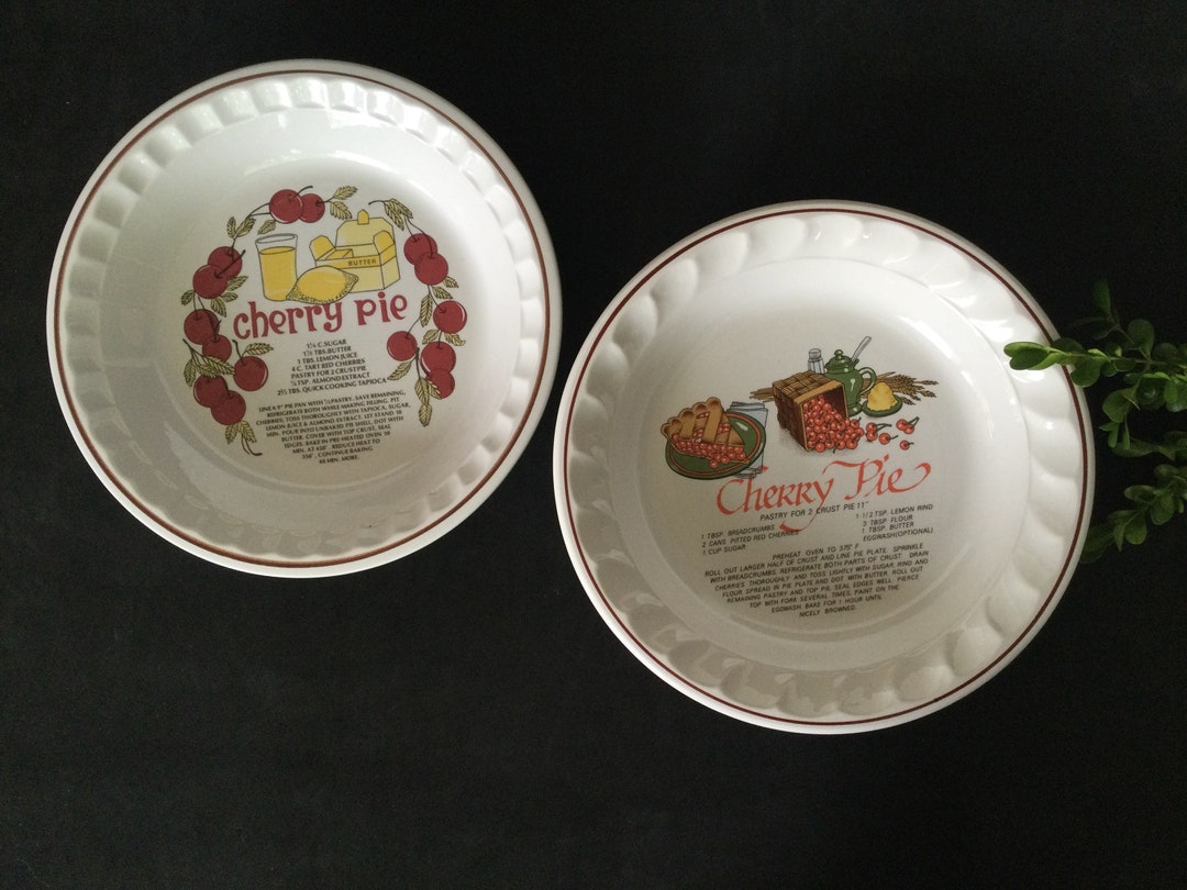 Vintage Hankook Bone China Cherry Pie Baker Set - Made in Korea - Etsy