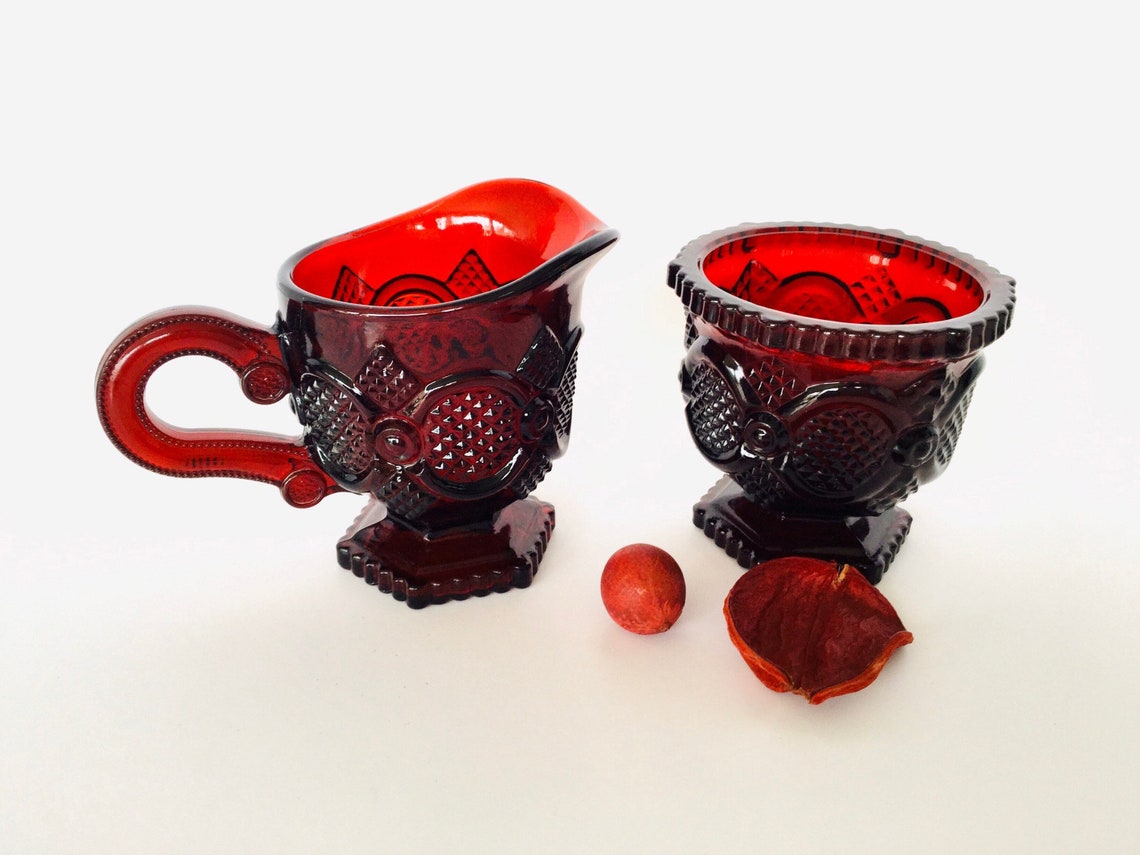 Avon 1876 Cape Cod Ruby Red Dinnerware Collection. FREE - Etsy