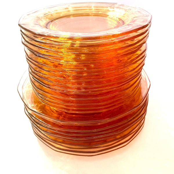 Amber Glass Plates - Etsy