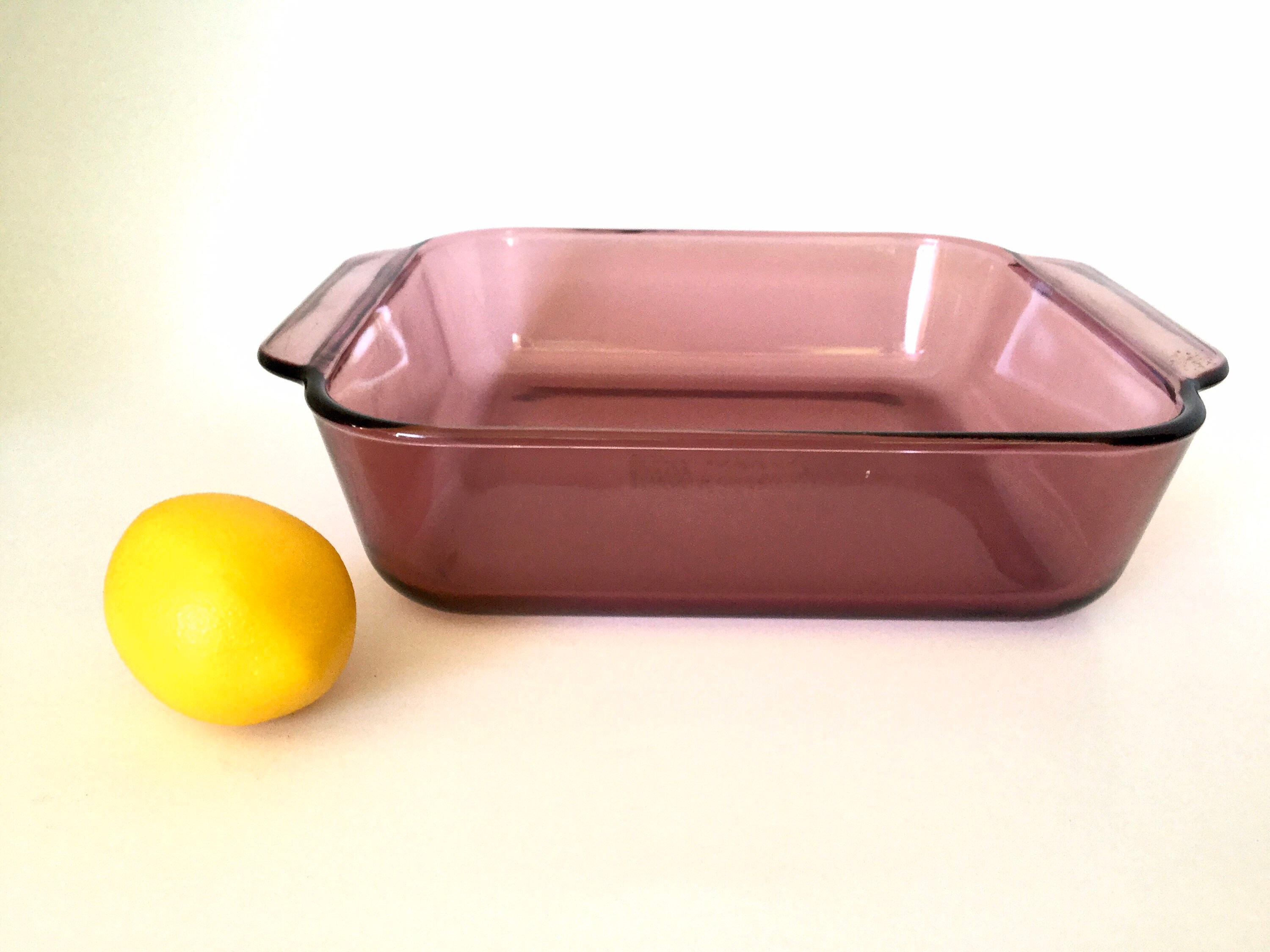 Pyrex Cranberry Glass Bakeware Set of 222-R Square Brownie - Etsy UK