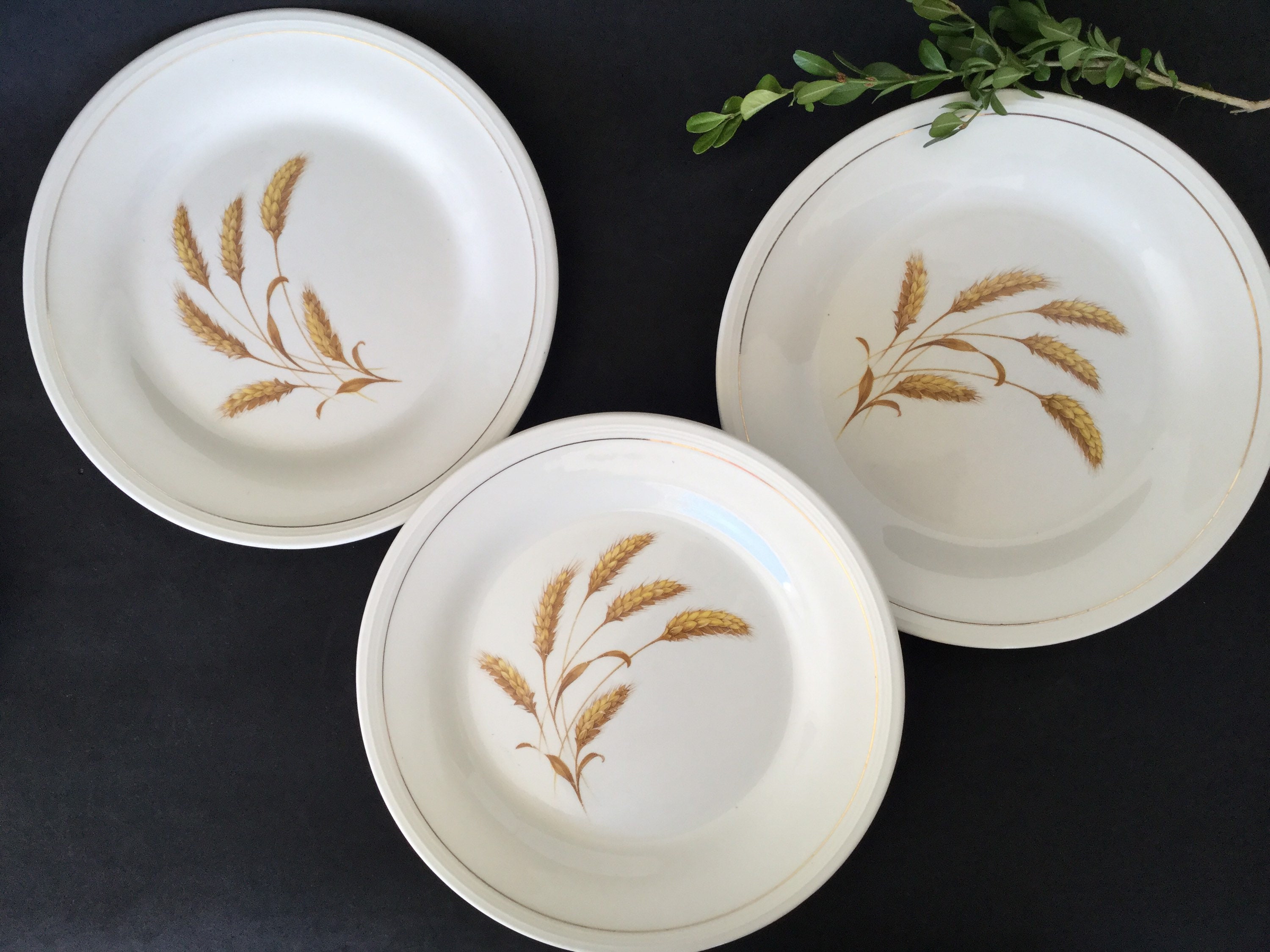 Golden Wheat Dinnerware Collection by Edwin M. Knowles China Co, 17 ...