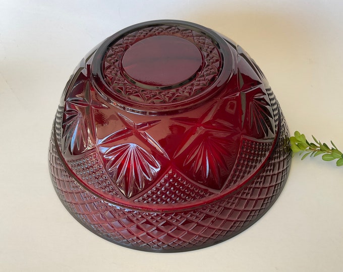 Pair of Cristal D'arques-durand Antique Ruby Red Pressed Glass Small ...