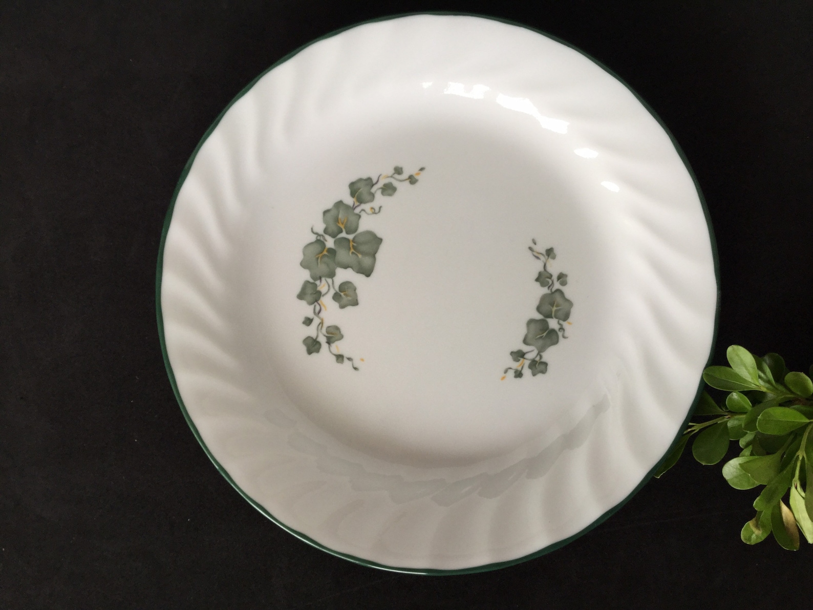 Corelle by Corning Callaway Ivy Swirl Pattern Dinnerware, USA Made, 8 ...