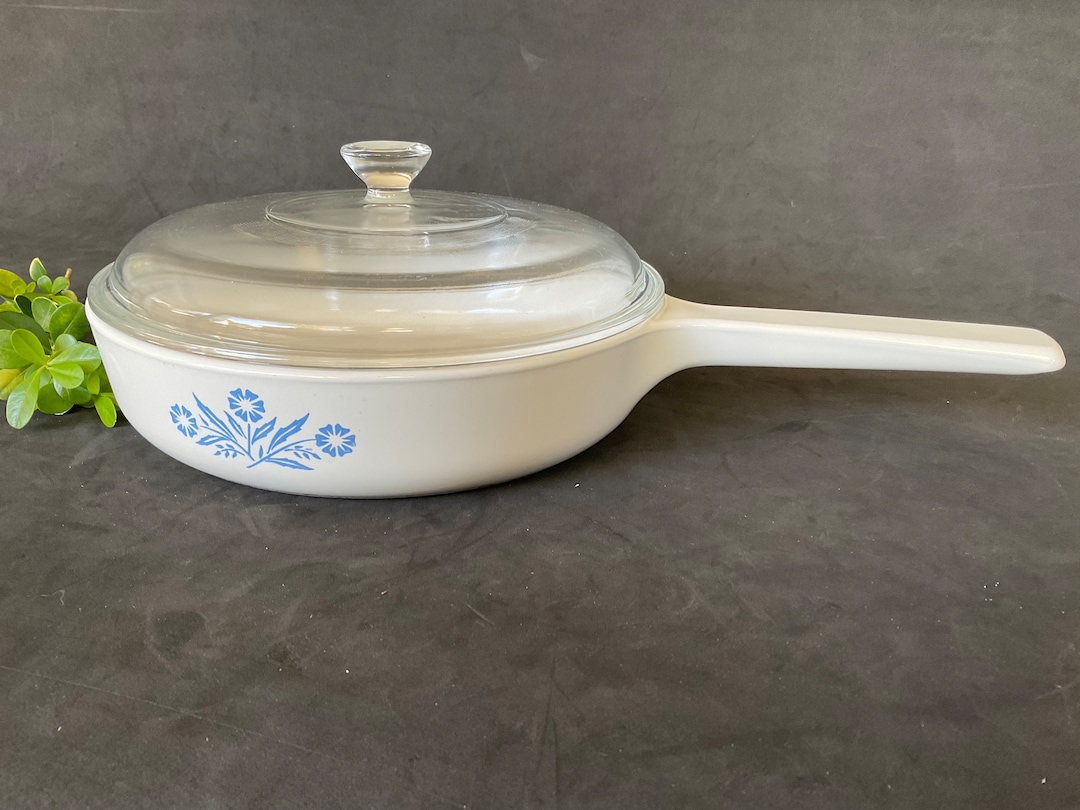 Corning Ware Blue Cornflower Range Toppers Skillet N 8-1/2-B, With ...