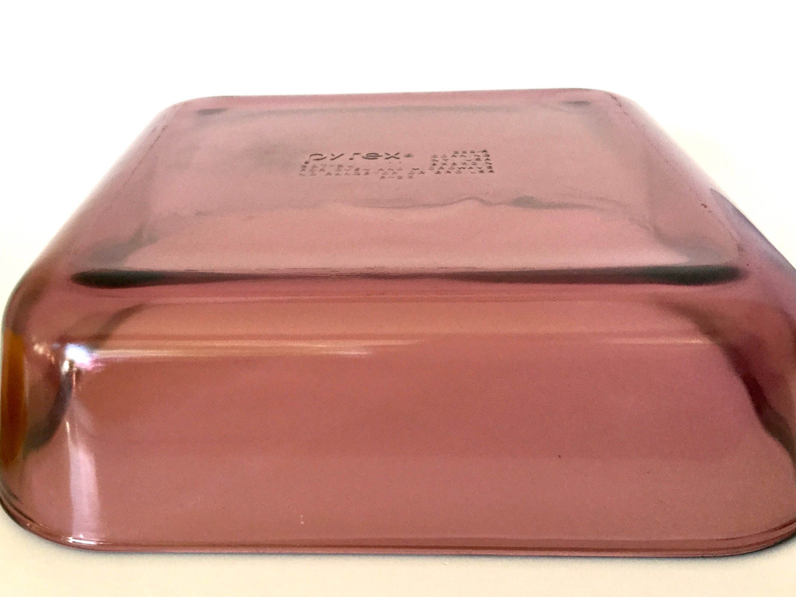 Pyrex Cranberry Glass Bakeware Set of 222-R Square Brownie - Etsy UK