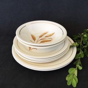 Golden Wheat Dinnerware Collection by Edwin M. Knowles China Co, 17 ...