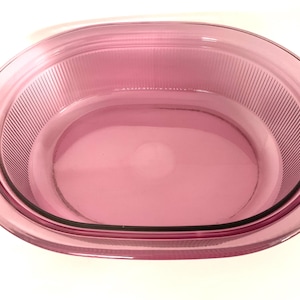 Vision V34-B Corning Cranberry 4 Qt Oval Roaster/dutch Oven With ...