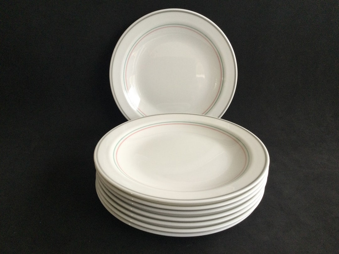 Corning Pyroceram Restaurant Tableware White Salad/ Lunch Plates With ...