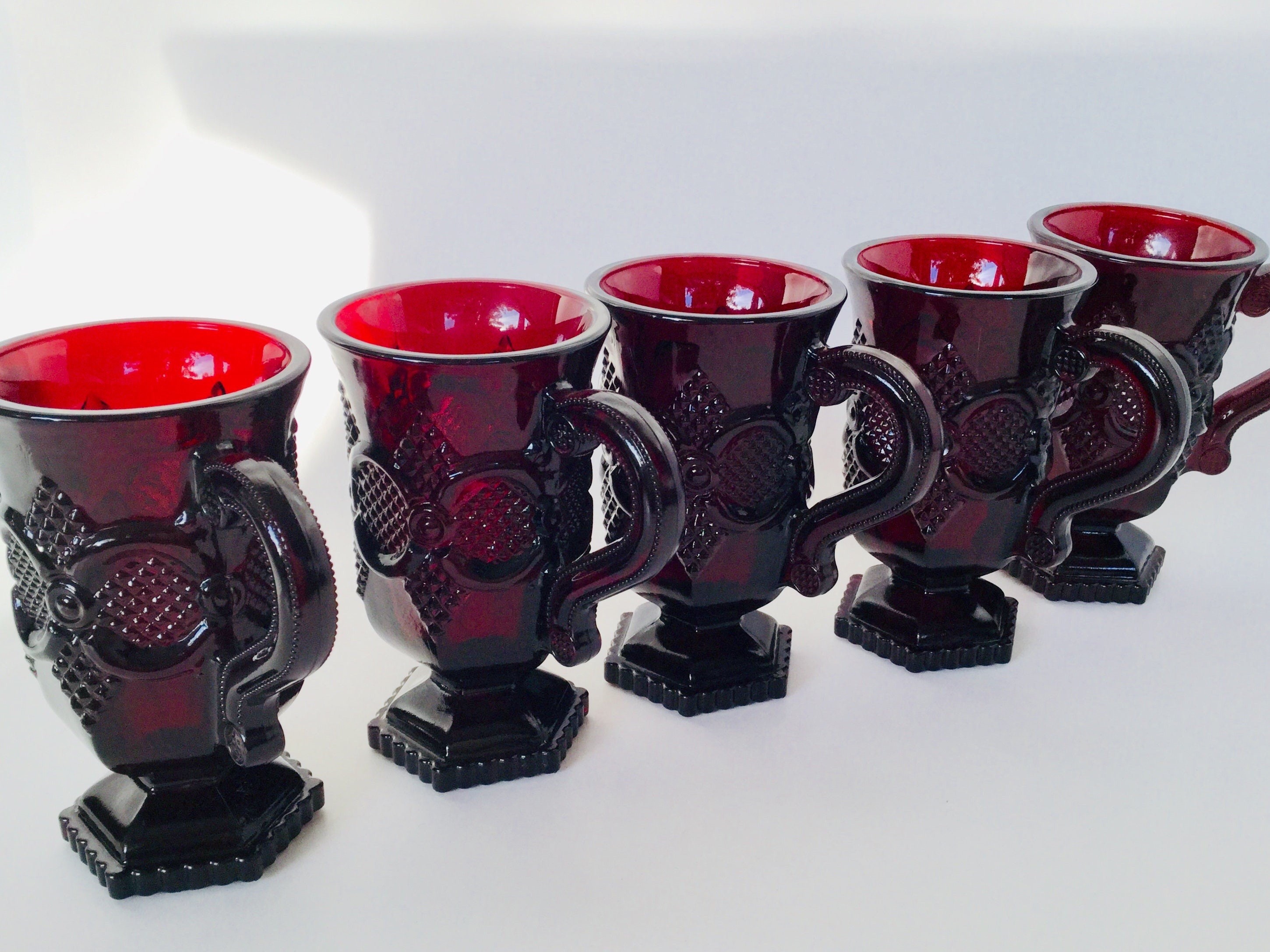 Avon 1876 Cape Cod Ruby Red Dinnerware Collection Made in - Etsy