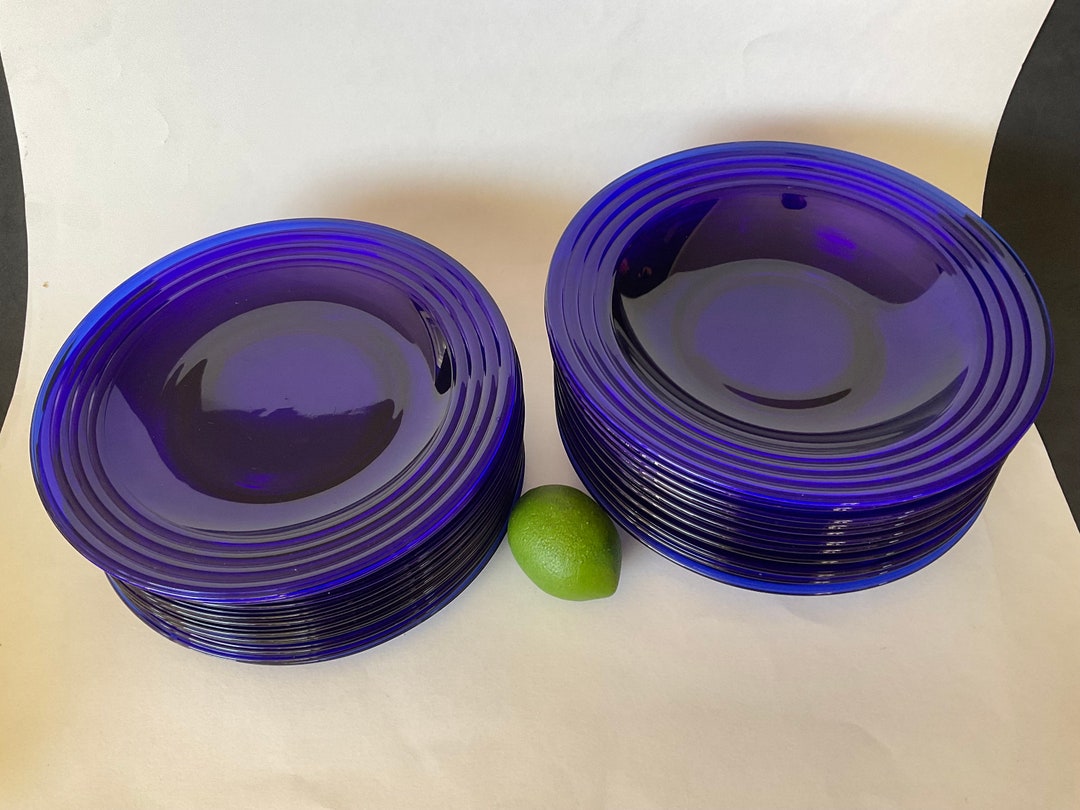 Cobalt Blue Moderntone Depression Glass Collection by Hazel Atlas, Made ...