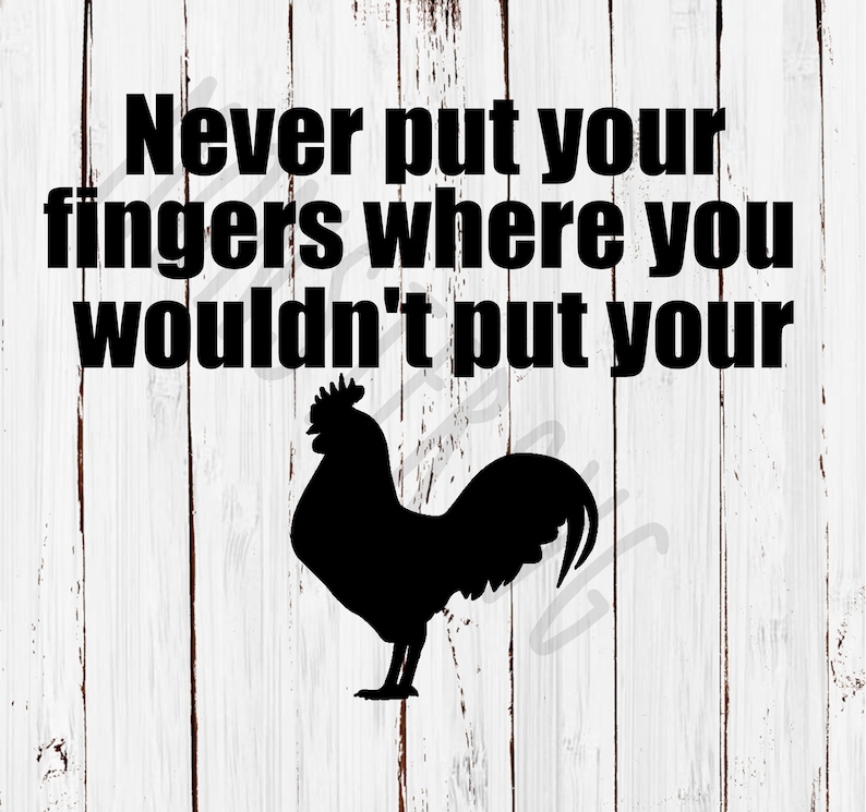 Never Put Your Fingers Where You Wouldn't Put Your Rooster | Etsy