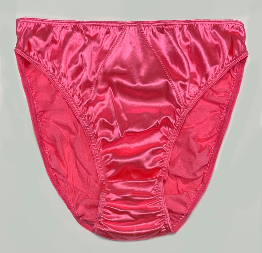 Hi-cut Satin Panty | Classic Satin Brief | Hot Pink - Etsy