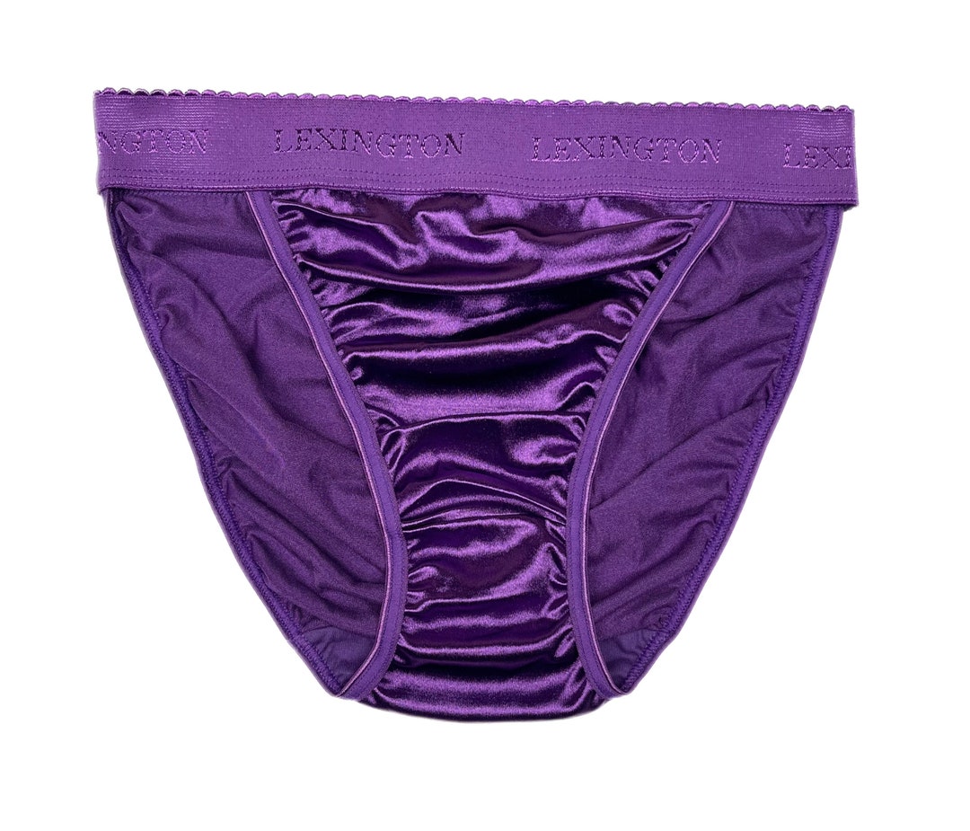 Rio Second Skin Satin Panty | Wide Signature Waistband | Purple - Etsy