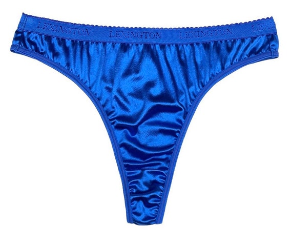Satin Thong Signature Waistband Royal Blue - Etsy