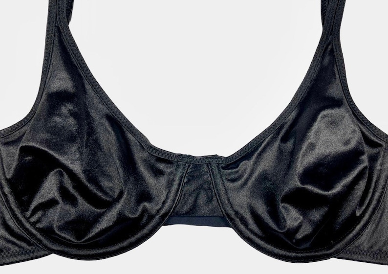 Unlined Satin Bra | Black - Etsy