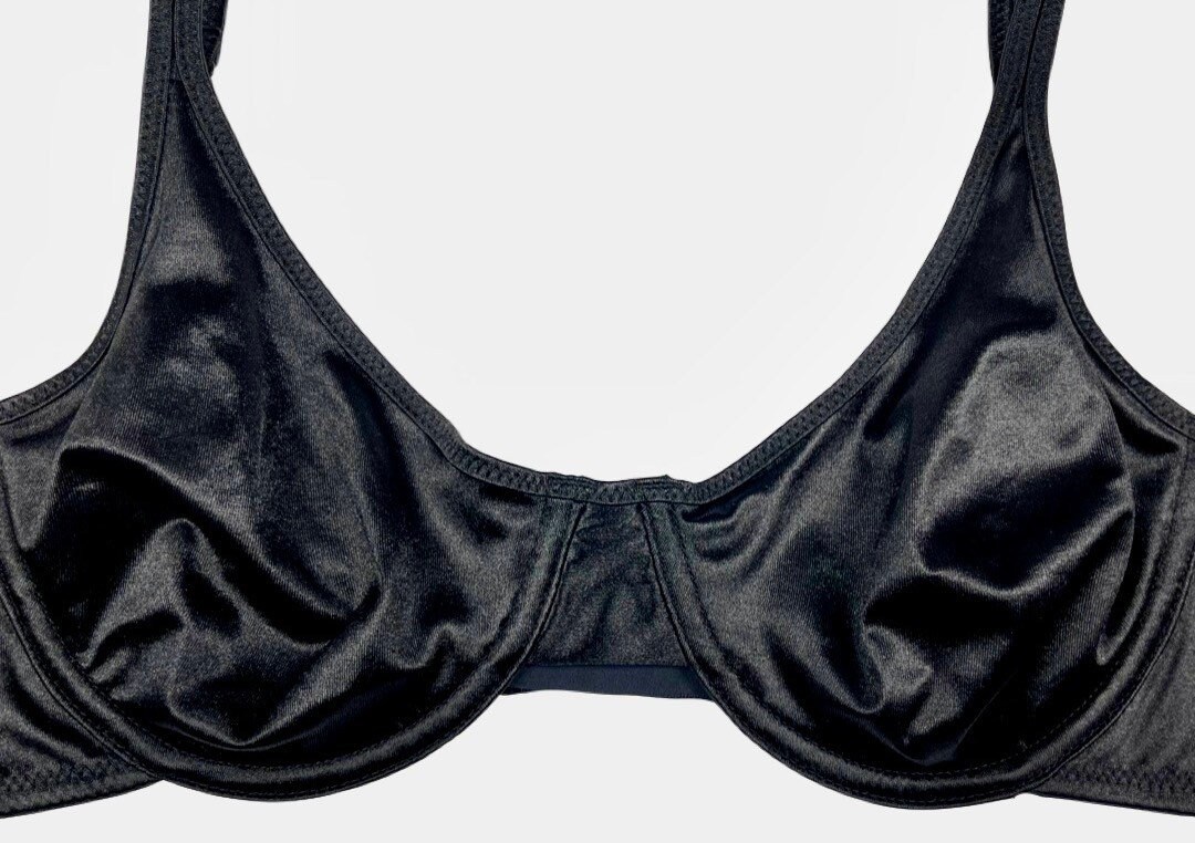 Unlined Satin Bra | Black - Etsy