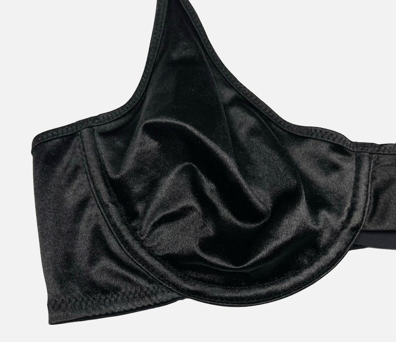 Unlined Satin Bra | Black - Etsy