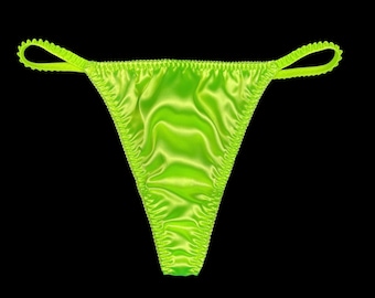 Neon Yellow Thong Bikini - Etsy