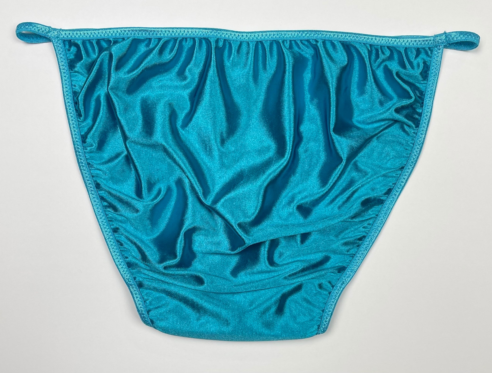 Second Skin Satin String Bikini Panty Light Blue Etsy
