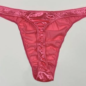 Second Skin Satin Thong | Hot Pink - Etsy
