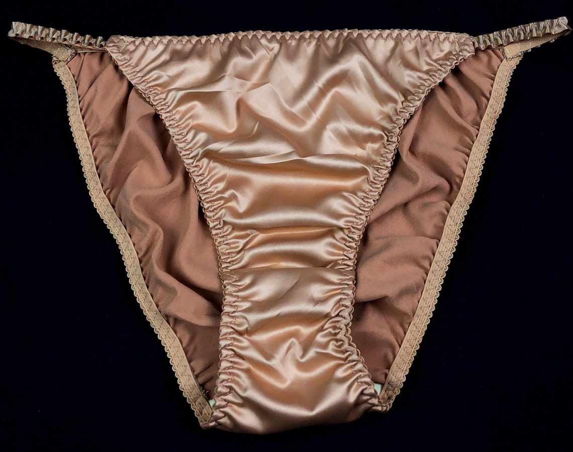 Gold Satin String Bikini Panties - Etsy