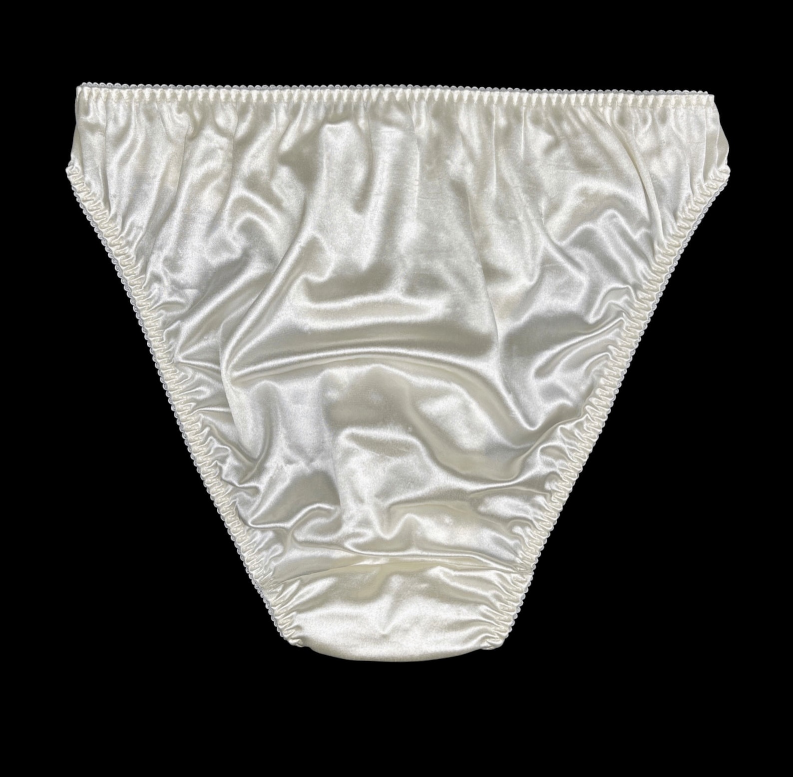Retro Hi-cut Satin Panty Ivory - Etsy