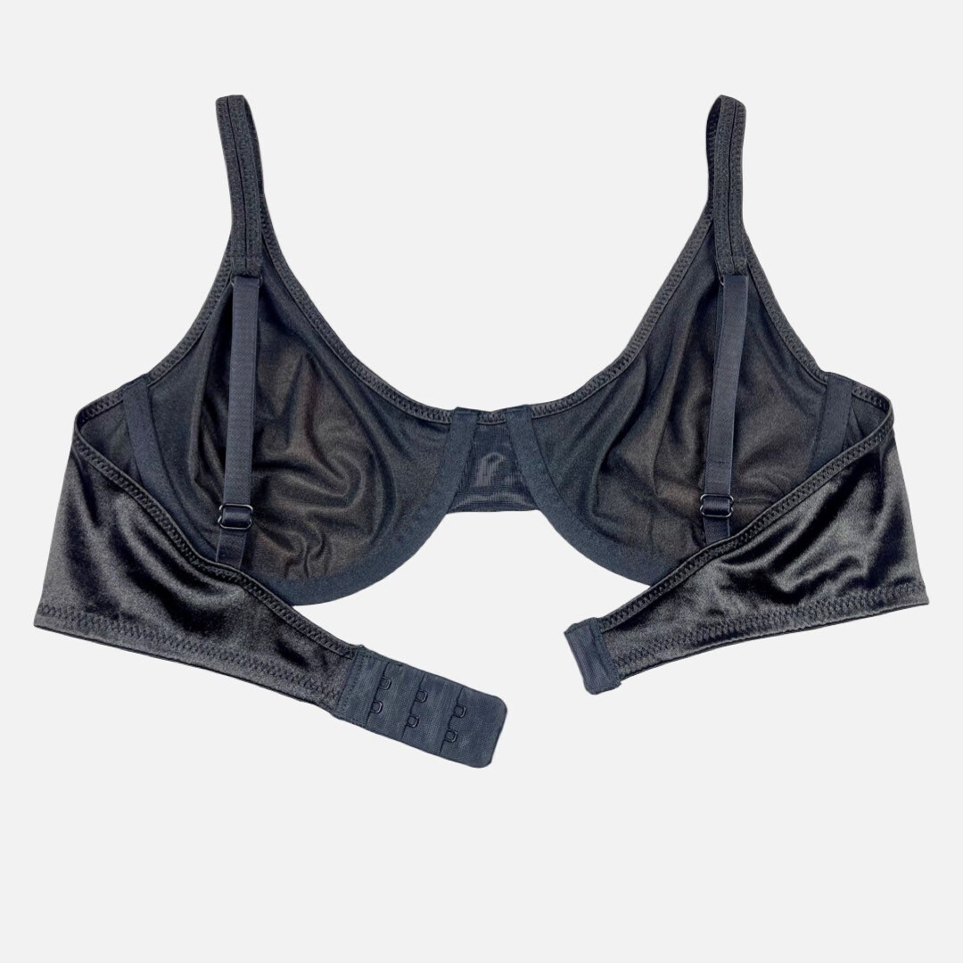 Unlined Satin Bra | Black - Etsy