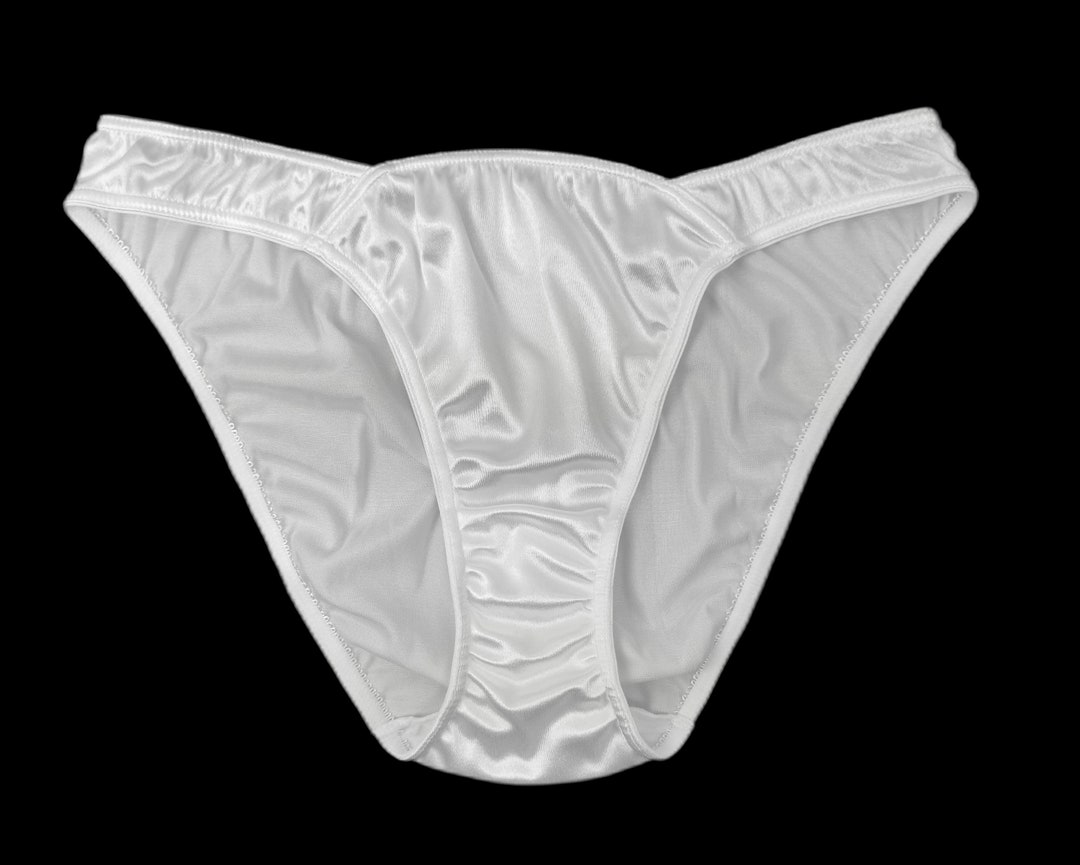 Satin Panty Bikini | White - Etsy