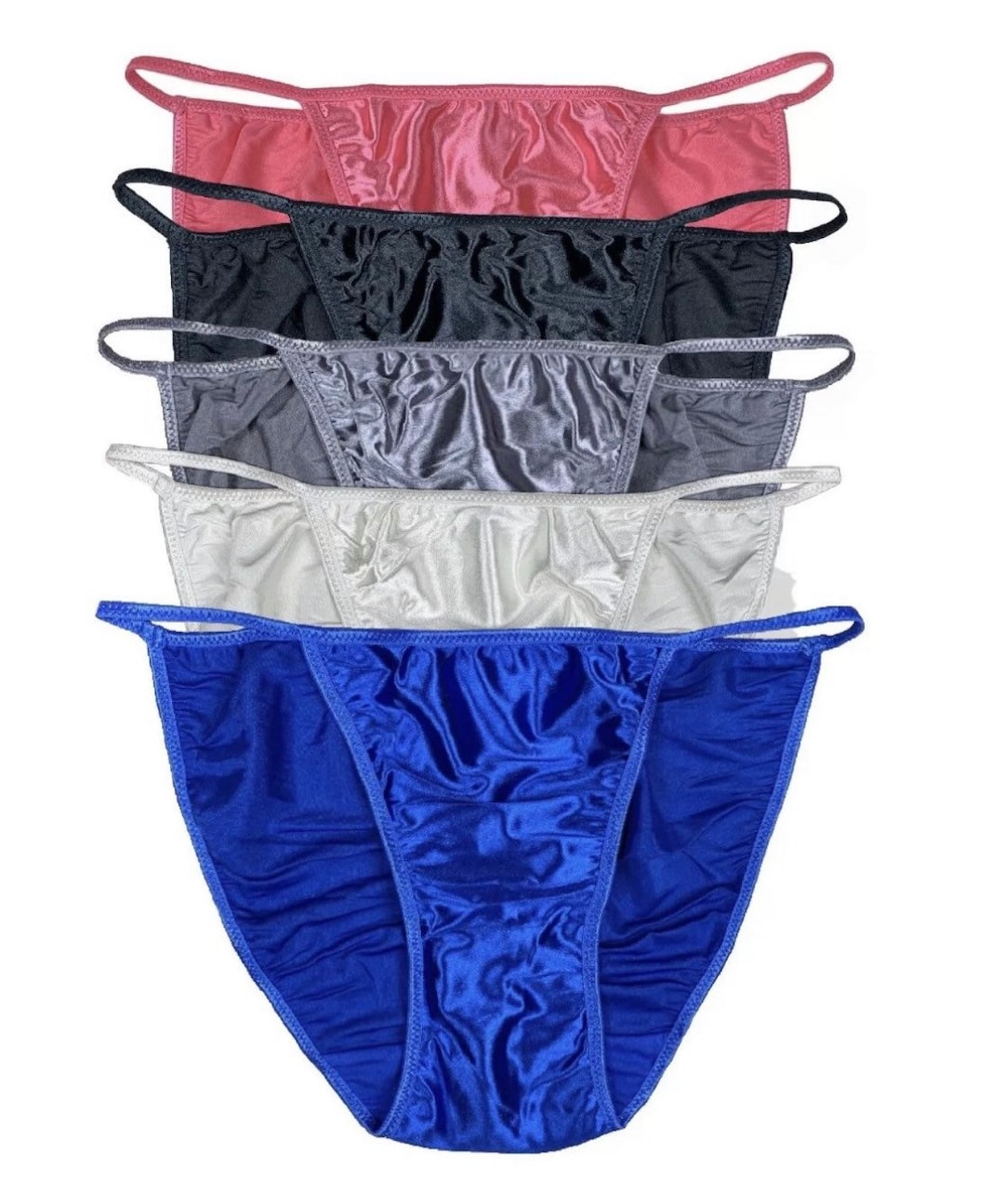 Satin String Bikini Second Skin Satin 5 Pack Etsy
