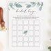 Eucalyptus Bridal Shower Bingo Game Printable Template - Etsy