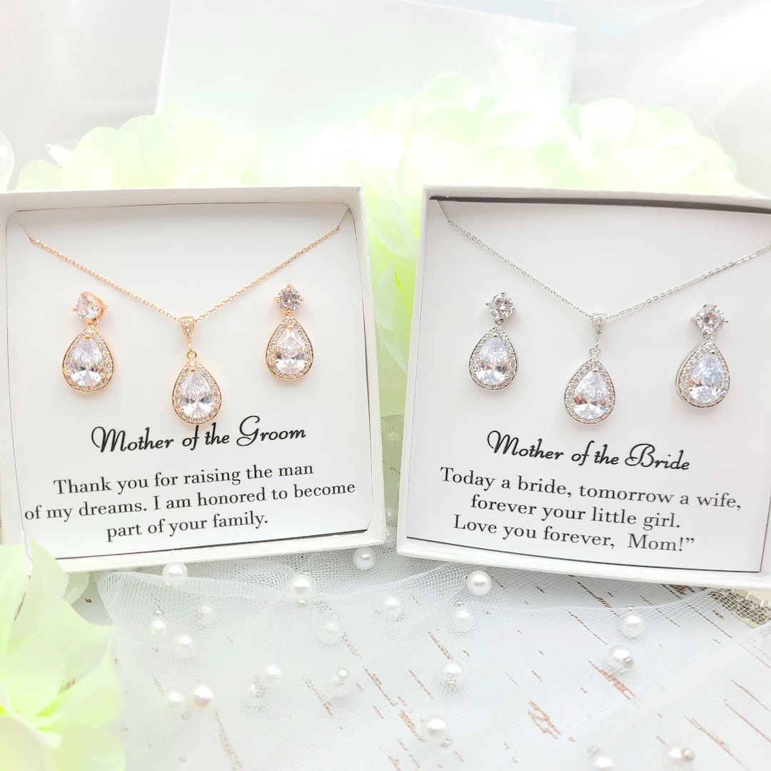 Mother of the Groom & Mother of the Bride Jewelry Set. Rose Gold ...