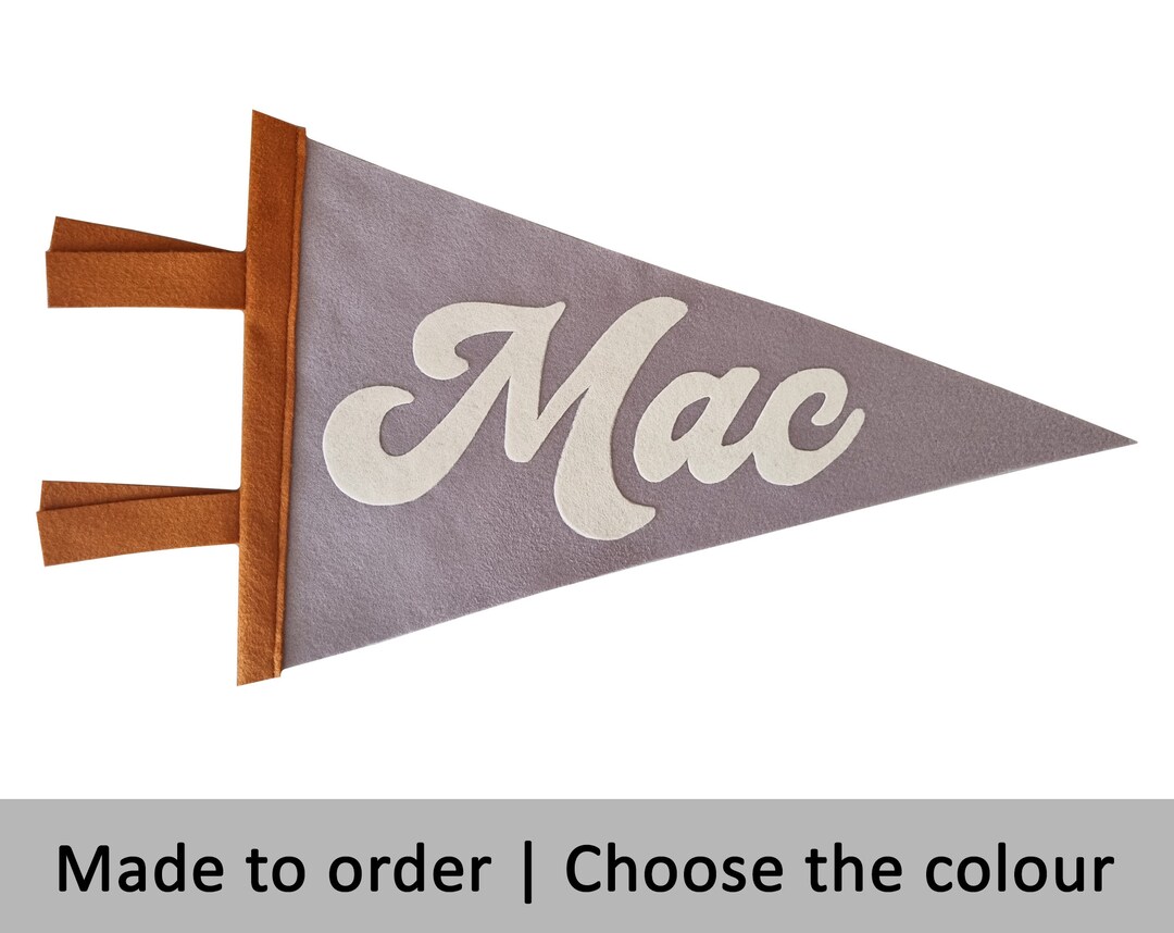 Single 1 Name Word Pennant / Wall Banner 28x55cm made to Order - Etsy