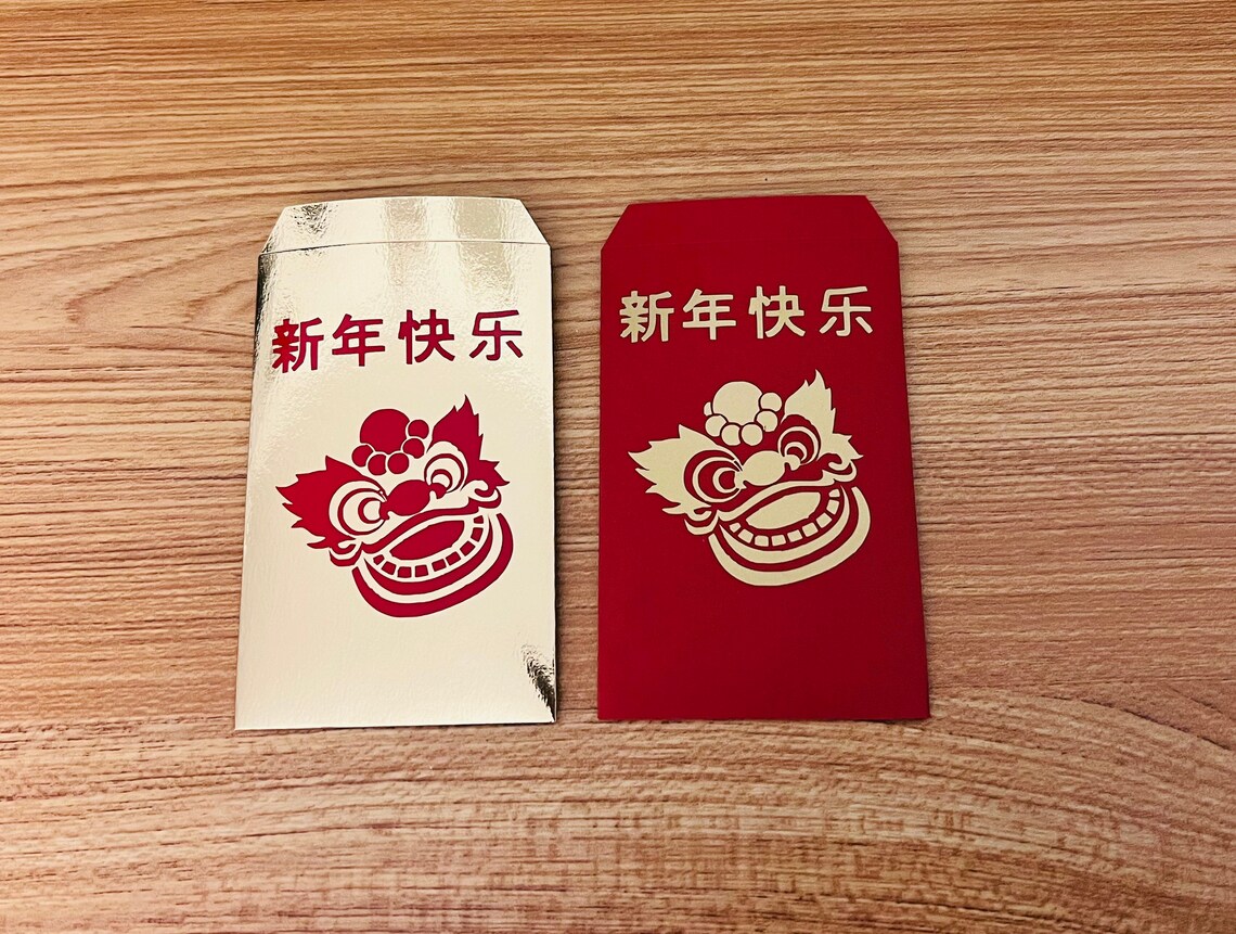 Handmade Red and Gold Chinese Envelopes for Chinese New Year - Etsy