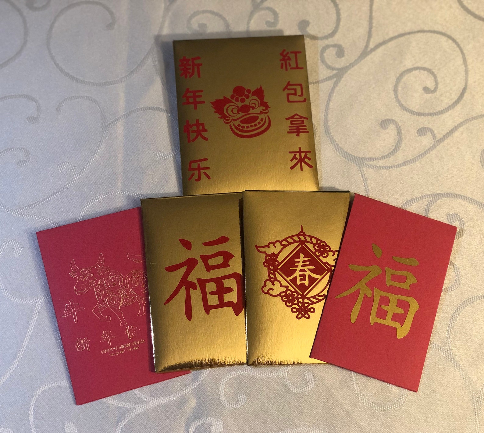 Handmade Red and Gold Chinese Envelopes for Chinese New Year - Etsy