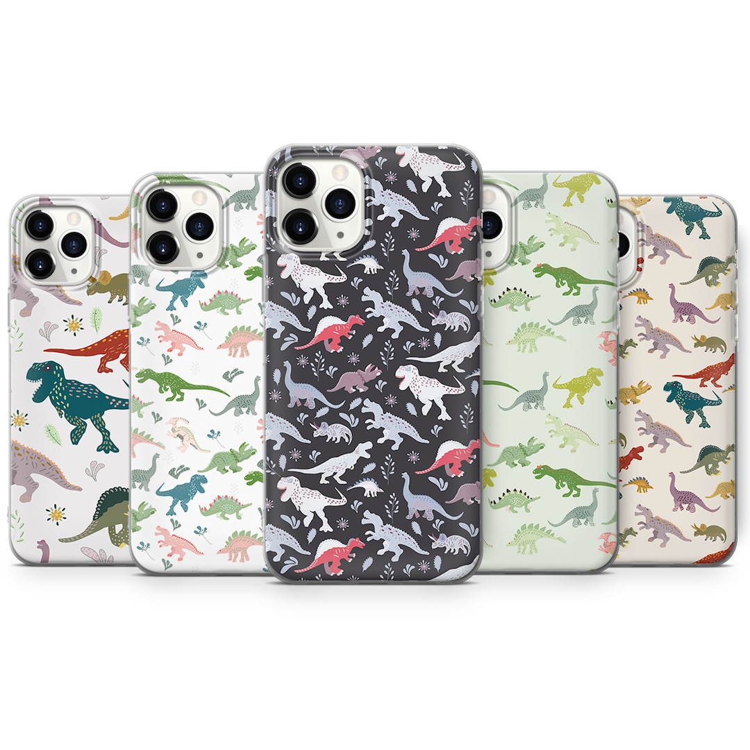 Dinosaur Pattern Phone Case, Soft TPU Gel Cover - Etsy