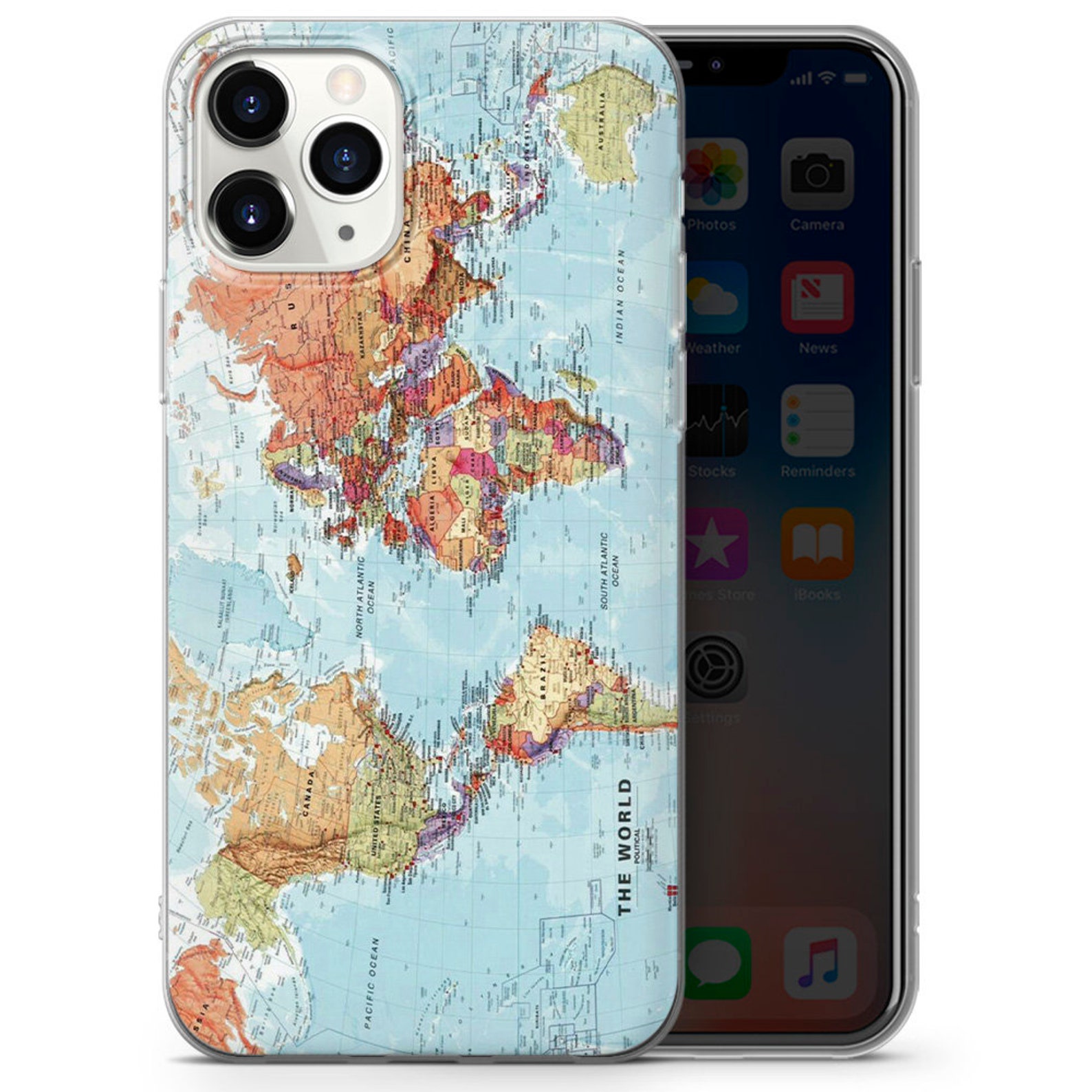 World Map Countries Travel Phone Case Cover for Iphone | Etsy