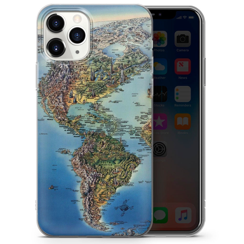 World Map Countries Travel Phone Case Cover for Iphone | Etsy