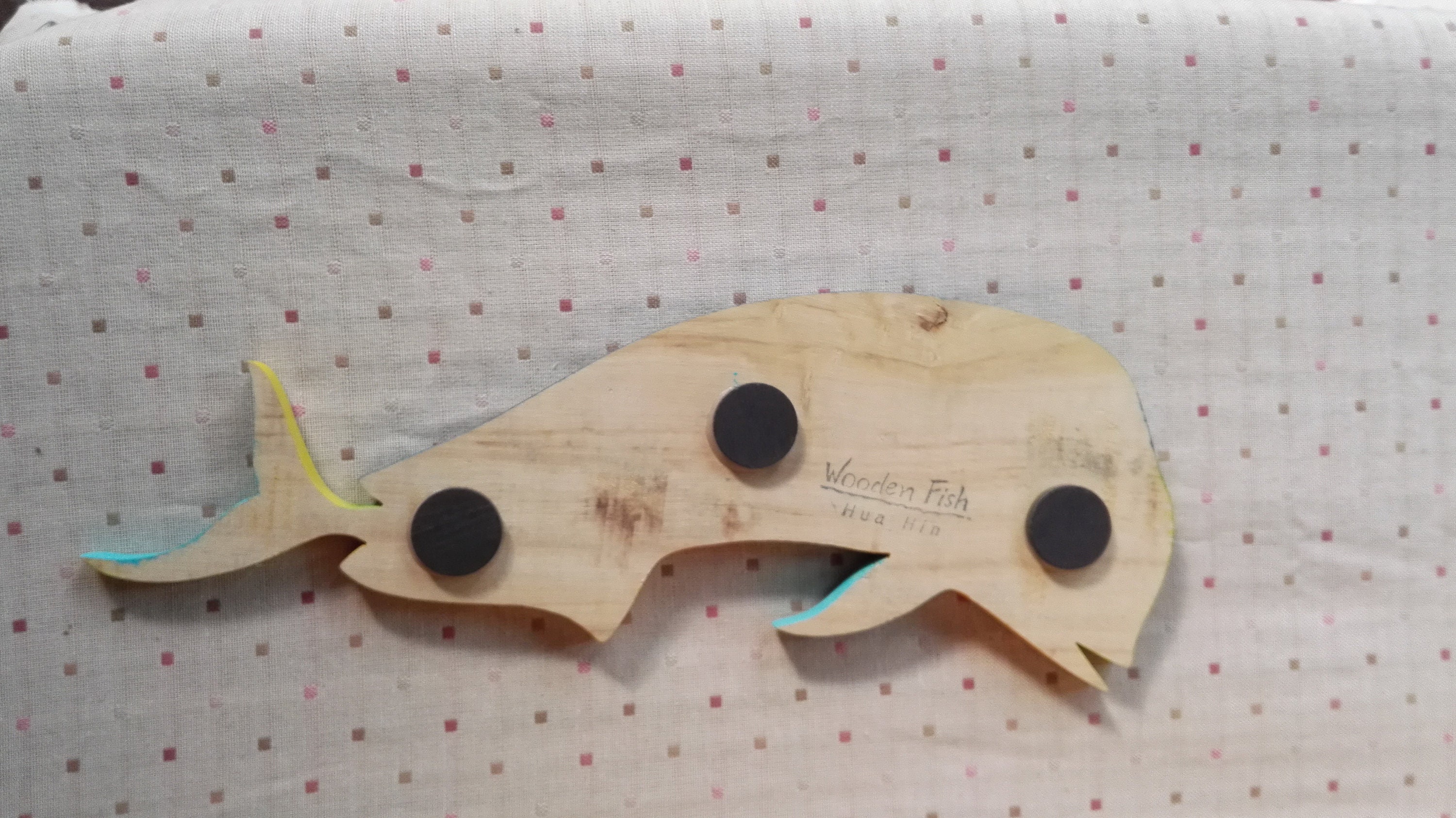 Yellow Fish Magnet, Fridge Magnet Kitchen Magnet Wood Fish Magnet ...