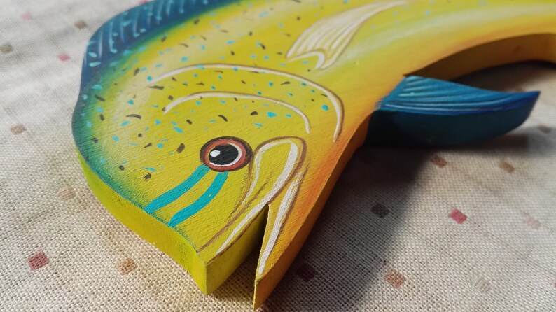 Yellow Fish Magnet, Fridge Magnet Kitchen Magnet Wood Fish Magnet ...