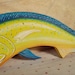 Yellow Fish Magnet, Fridge Magnet Kitchen Magnet Wood Fish Magnet ...