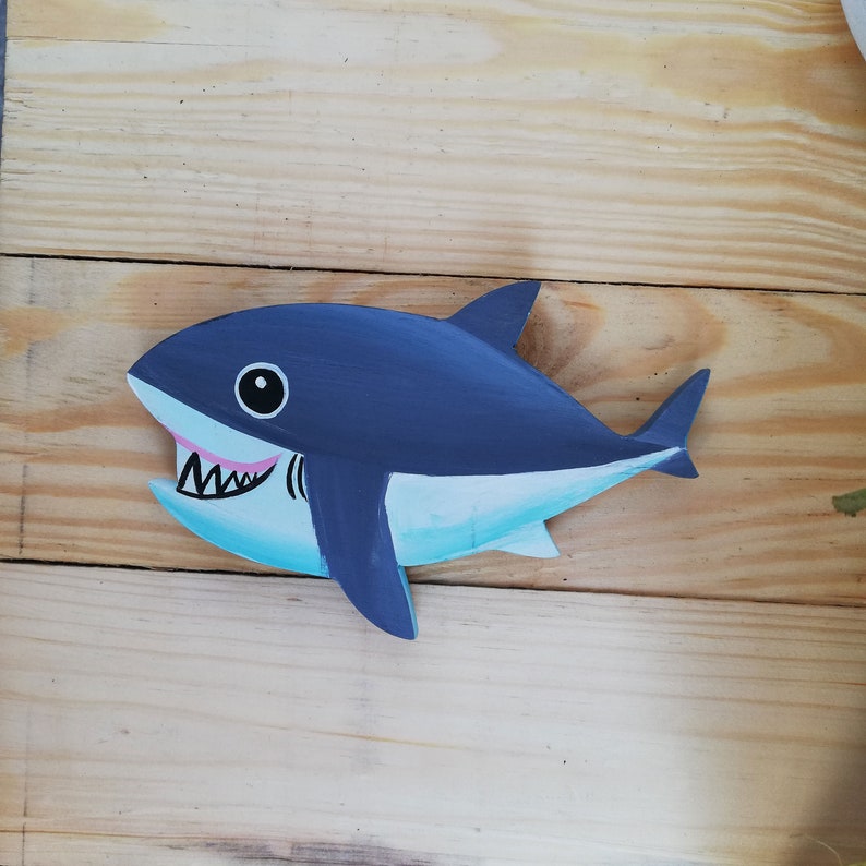 Set of 3 Fridge Magnet-painted Wood Fish Magnet-cartoon Magnets ...