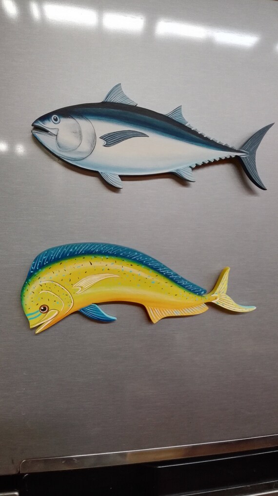 Yellow Fish Magnet Fridge Magnet Kitchen Magnet Wood Fish | Etsy